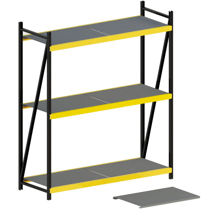 MINIRACK 3 PISOS PLACA METALICA – Mobiliario Sistemas